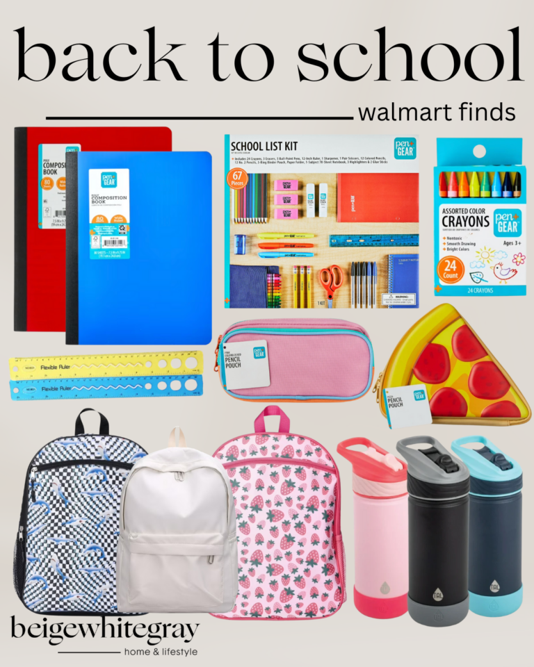 Back to School Essentials - Beige White Gray