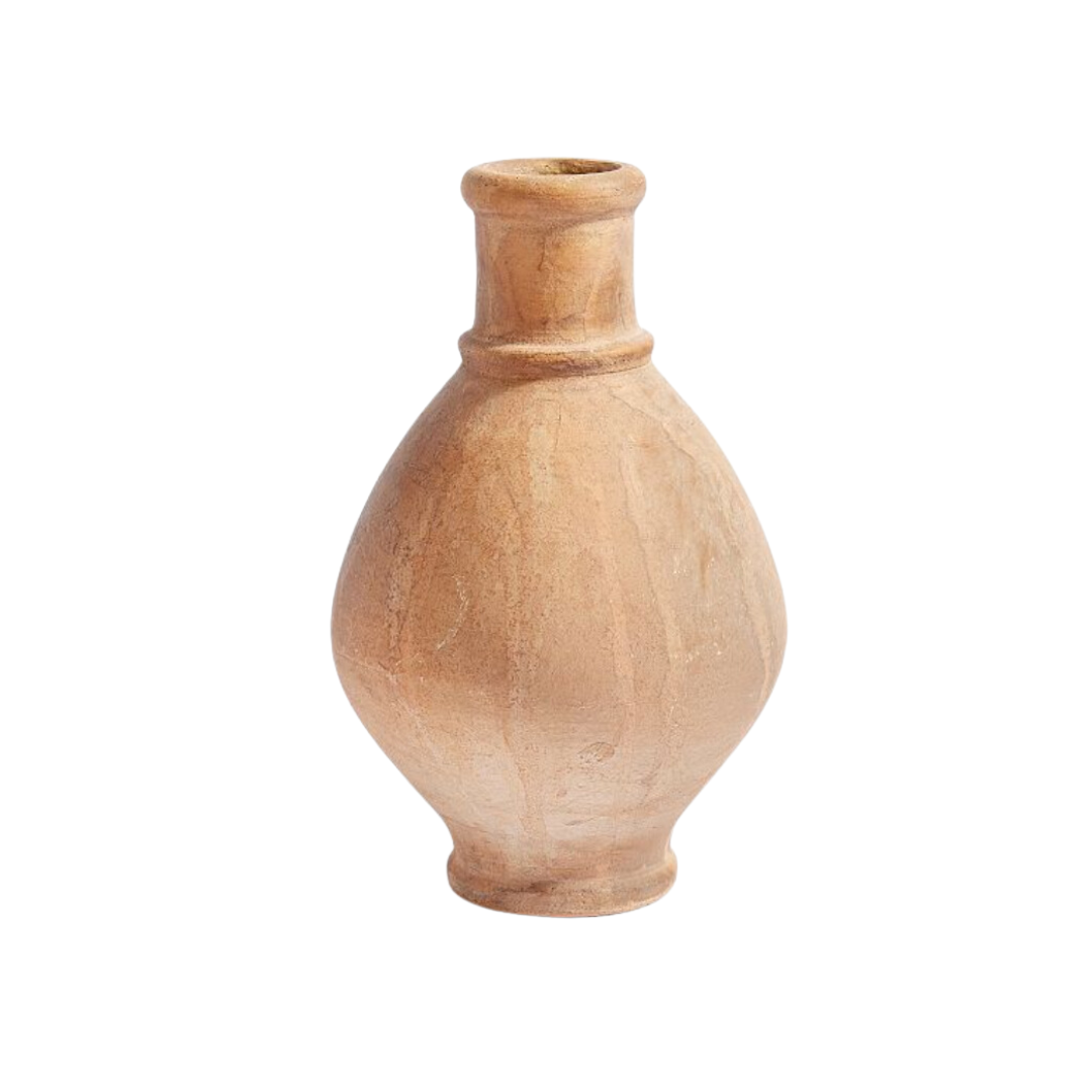 Halldale Terracotta Vase Collection - Beige White Gray
