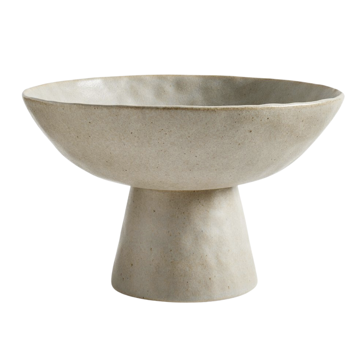 Turmont Pedestal Bowl - Beige White Gray