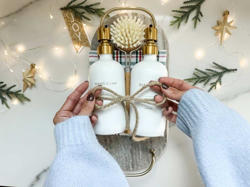 Thoughtful & Affordable | DIY Host Gifts Under $50 - Beige White Gray